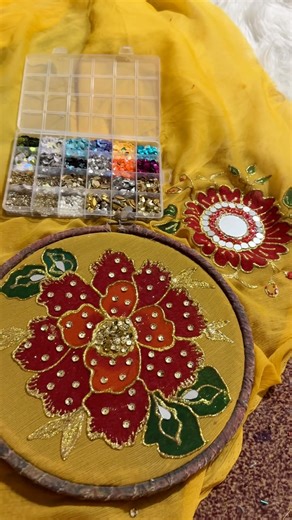 Handmade work on chiffon fabric how to make a flower