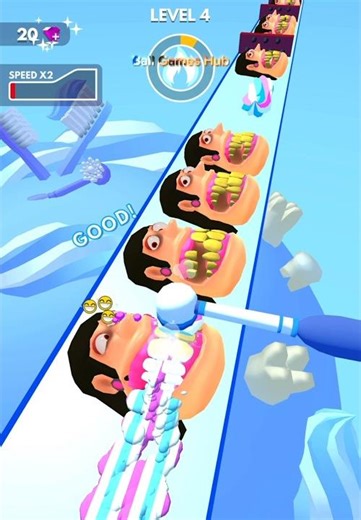 Teeth Runner | Clean & Satisfying Dental Run Challenge! 🔥😳 #shorts