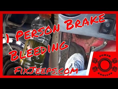 How to bleed brakes - 1 person method is super easy!! #bleedbrakes #newbrakes #newbrakefluid