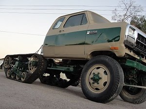 DIY COE, Scrap Parts Used To Make A Cab Over Engine. With Tracks.