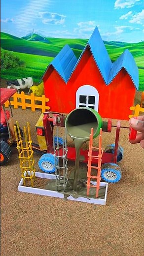 diy tractor construction machine science project | mini tractor video | #shorts #youtubeshorts