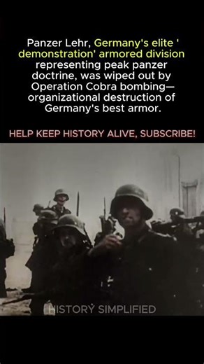Rommel's Elite Panzer Lehr Division WIPED OUT — Cobra Bombing || WW2 #shorts #ww2