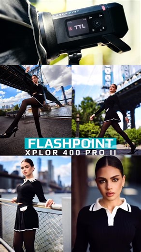 Samuel Bouret on Instagram: "Took the Flashpoint XPLOR 400 Pro II out for a spin in DUMBO, NY. Paired it with my Canon EOS R5, a 50mm f/1.2, and a 15–35mm lens—honestly, that’s all I needed. 🙌 What’s your go-to setup? 🎥 Full BTS now live on Adorama’s YouTube channel. . . Photographer: @samuelbouret Shop: @adorama 💡: @flashpointlighting Model: @crismarechavarria_ Camera/Lenses: @canonusa R5, 50mm F1.2 & 15-35mm F2.8 BTS Cam op: @amauris.hernandez"