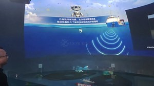 Sonar Doppler Effect Explorer - Interactive Marine Science Exhibit with Joystick Control & Multimedia Display, Educational Ocean Technology Demonstrator for Science Museum