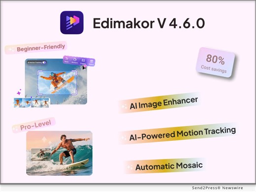 Edimakor V4.6.0 Boosts Creativity Through AI Motion Tracking and Image Enhancer