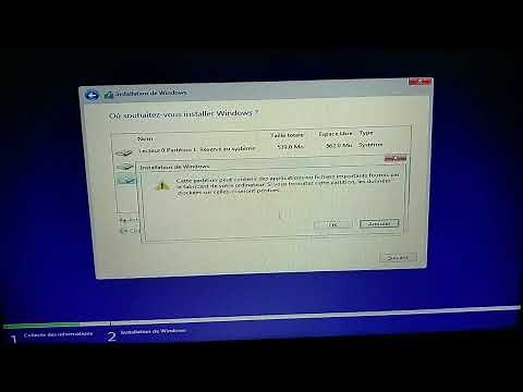 Comment résoudre problème impossible d'installer Windows (7, 10 ,11) sur le disque 0 partition 1