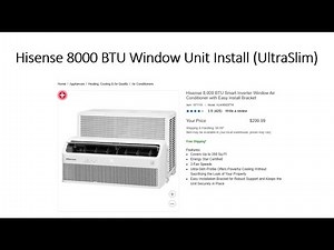 Hisense 8000 BTU Window Unit Install (UltraSlim from Costco)