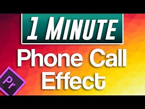 Premiere Pro - How to do Phone Call Voice Effect