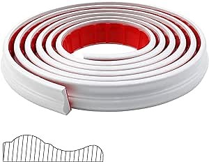 Jaspond Flexible Wall Molding Trim Self Adhesive, 10 Feet Peel and Stick Tile Trim Molding Ceiling Border, Wall Trim, Door, Tile Edge, Cabinet, Mirror Frame, Baseboard and DIY Home Décor