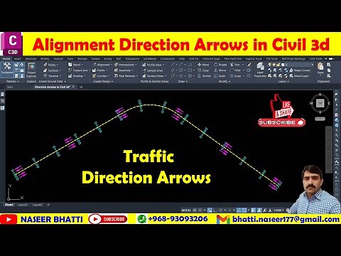 Alignment Direction Arrows in Civil 3d | Traffic Direction Arrows in Civil 3d