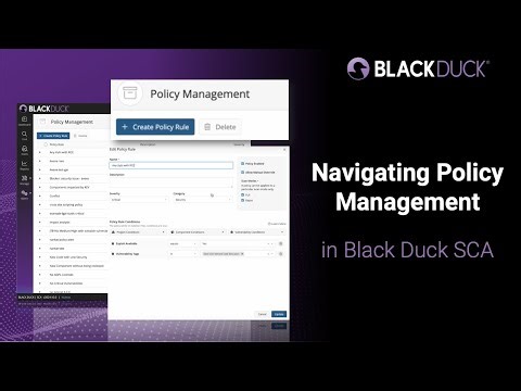Custom Policy Management in Black Duck SCA | Black Duck
