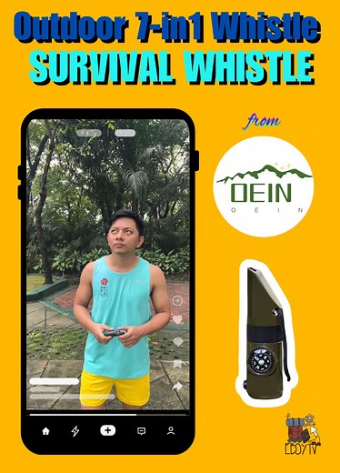 1pc Outdoor Survival Whistle with Compass, Thermometer & SOS Emergency Rescue Belt - 7-in-1 Multi-Function Gear for, Camping, Survival Kits - All-in-One Emergency Signaling Device for s & () 👉 item link: https://temu.to/k/g0biyn9tmop 🎉 Coupon price[₱125] | EBoy TV