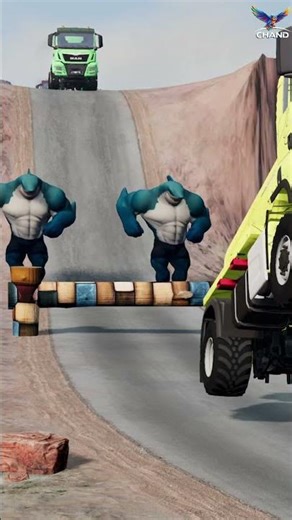 Impossible Impact? Tanker vs Logs in BeamNG.drive #shorts