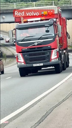 🙏❤️ Stunning Red Volvo Truck in England | Power & Elegance on Wheels