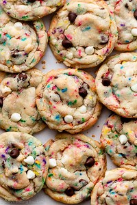 Cake Batter Chocolate Chip Cookies - Sally's Baking