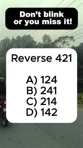 Reverse the Number: 421 ➜ ? | Digit Puzzle | Quick Logic Quiz | IQ VistaX #iqvistax #brainteaser