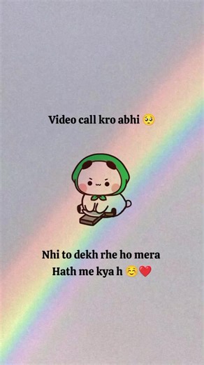 Cute Panda Character on Video Call Animation