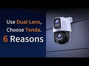 Dual-lens Linkage,Double Areas Protection - Tenda 6MP Dual-lens Linkage Outdoor WiFi Pan/Tilt Camera