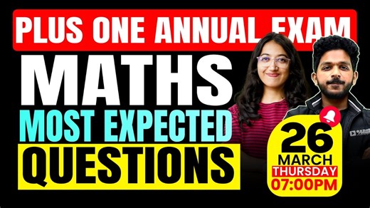 Plus One Public Exam | Maths | Most Expected Questions | Exam Winner