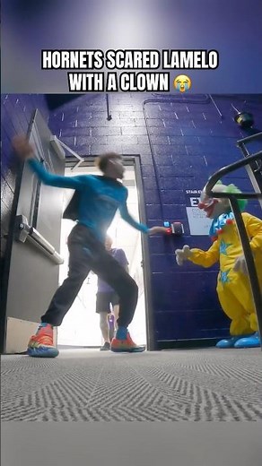 LaMelo immediately slapped the clown 💀 (via ‪@hornets‬)