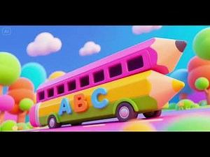 ABC Colors on the Pencil Bus | Nursery Rhymes & Kids Songs