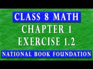 Class 8 Math Chapter 1 Exercise 1.2|Class 8 National Book Foundation Math 2022-23|Federal Board