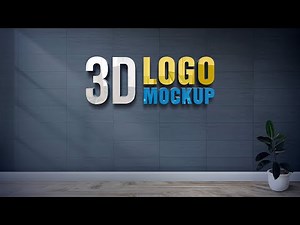 New 3D Glass Window Logo Mockup PSD Free Download