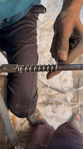 Steel Wire Spring Sample Made on Drill Machine #diy #shorts