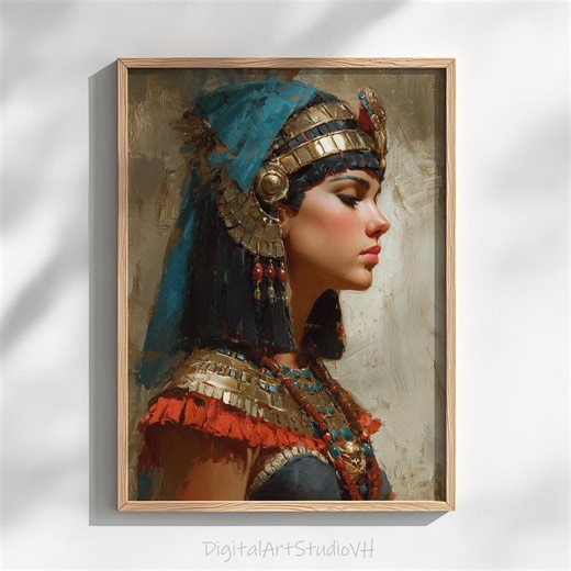 Cleopatra Portrait - Vintage Queen Art Print, Moody Glam Decor (digital Download) - Etsy