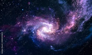 360 degree space background with nebula and stars, equirectangular projection, environment map. HDRI spherical panorama.