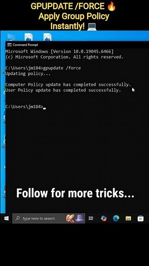 GPUPDATE /FORCE 🔥 Apply Group Policy Instantly! 💻