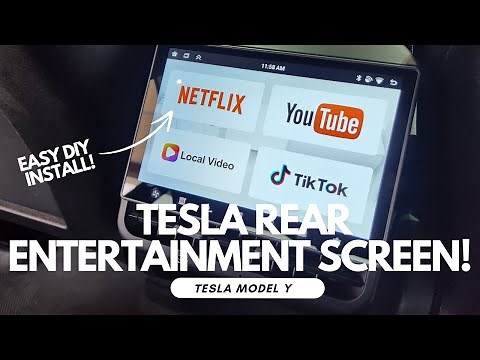 Adding a Rear Entertainment Screen to my Tesla - Step by Step Install! #tvibex!