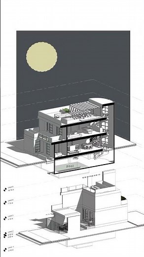 section diagram architecture || building section || building section in revit||