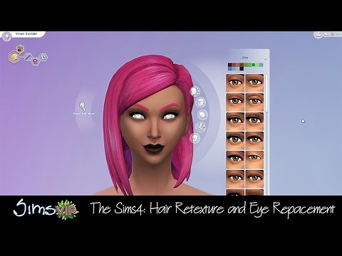 The Sims 4: Custom Background, Hair Retexture & Eye Replacements