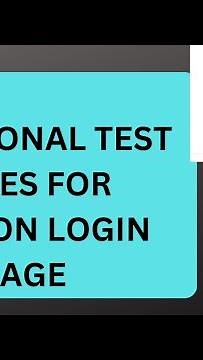 Test Cases for Amazon Login Page| Test Scenarios | RD Technical Learning
