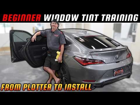 Window Tinting Training for Beginners – 2023–2026 Acura Integra (Plotter Cutting + Full Install)