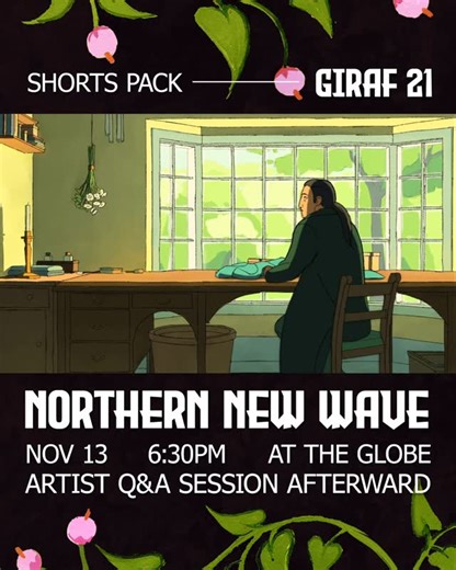 Quickdraw Animation Society on Instagram: "🦒⬆️👋🌊🔉 A celebration of Canadian animation from coast to coast to coast. First-time filmmakers and Canadian masters populate this impressive pack of shorts. Feel the electricity of the northern new wave. ​ With 8 world premieres spotlighted in this pack, Northern animation is undoubtedly on the rise! Louise Flaherty’s Inuit legend, Mangittatuarjuk (the Gnawer of Rocks), allows us to peek into expressive histories with a tale about a dark and twisted