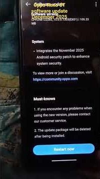 Oppo Reno 8T software update December 2025.#update #android15update