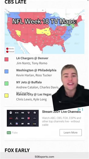 NFL Week 18 Coverage Maps and Matchups