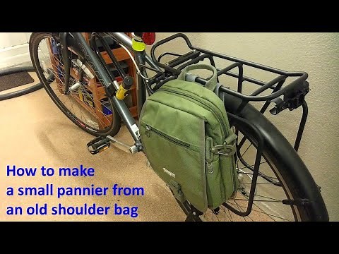 How to make a pannier for a bike from an old shoulder bag