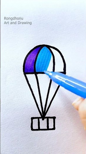 How to Draw a Hot Air Balloon Easy | Step by Step Drawing Tutorial