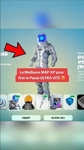 La Meilleure MAP pour GAGNER de l'XP et finir le Passe Fortnite 😍
