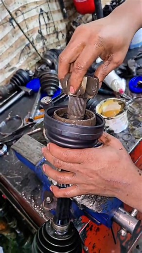 Front wheel CV Axle Boot Bearing greasing #auto #mechanic | mech master mind