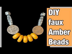Faux Amber: Watch How I Transform Polymer Clay into fabulous beads #polymerclay #handmadebeads