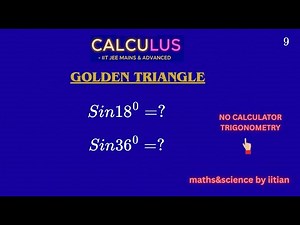 TRIGONOMETRY: 🔥sin 18° =? Derivation Using Golden Triangle (No Calculator!)