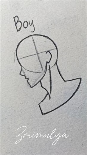 How to draw side head tutorial #drawing #art #tutorial #shorts #howtodraw