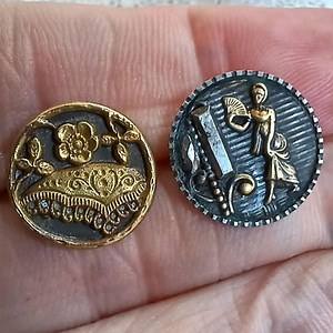 Beautiful Antique Victorian Buttons Object, Floral, Figure, One Steel Cup Small 1800s Clothing Buttons Very Fine Detail Less Common Designs - Etsy