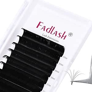 FADLASH Eyelash Extensions D Curl 0.07 15-20mm Mixed Tray Easy Fan Lash Extensions Volume Lashes 2D-10D Self Fanning Lash Extensions (0.07-D, 15-20mm Mix)
