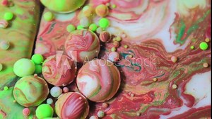 Chemical Reaction Abstract Pattern Multicolored Background Vibrant Wallpaper 4K Oil Surface Moving Stream Of Ink Moving Surface Macro Liquid Paint