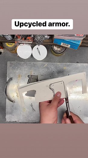 5.2K views · 201 reactions | Probably more conventional to make cosplay armor with foam but I had a plastic bucket laying around so why not just use that right? Also there’s a full tutorial on my YouTube channel if you want to check that out! #cosplay #armor #craft #crafts #crafting #diy #tutorial #maker #gauntlet #recycling #upcycling #knights #creative | Tired Craftsman | Facebook